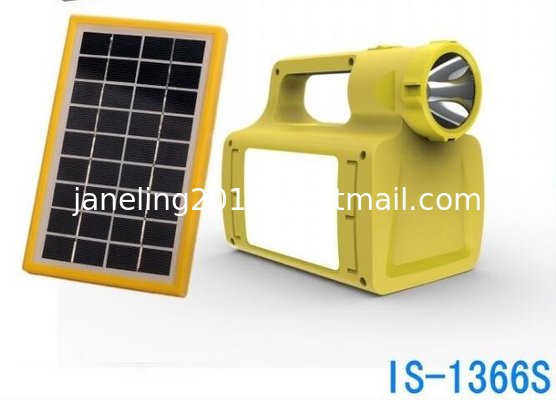 lighting power supply solar energy solar power system with USB charger FM radio led bulb yellow/black