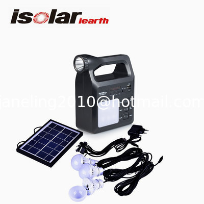 solar powered energy 3W solar home system  yellow color with radio speaker mobile charging with lithium battery
