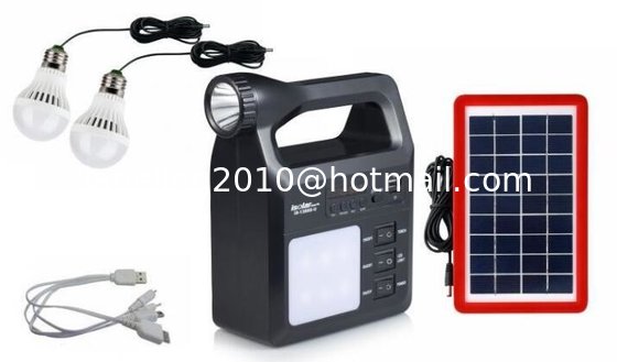 solar powered energy 3W solar home system  yellow color with radio speaker mobile charging with lithium battery