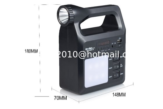 solar powered energy 3W solar home system  yellow color with radio speaker mobile charging with lithium battery