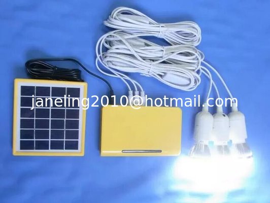 20W  Li-ion lithium battery solar home power system with LED 3W bulbs switch cable white and yellow solar energy