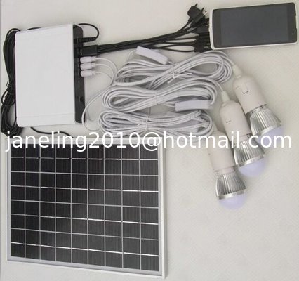 portable solar lighting system mini solar energy home system with 3W LED blubs black color lithium battery