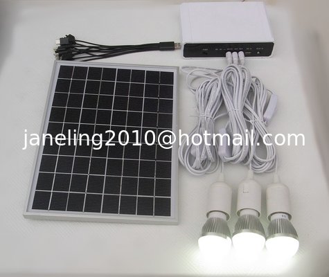 portable solar lighting system mini solar energy home system with 3W LED blubs black color lithium battery