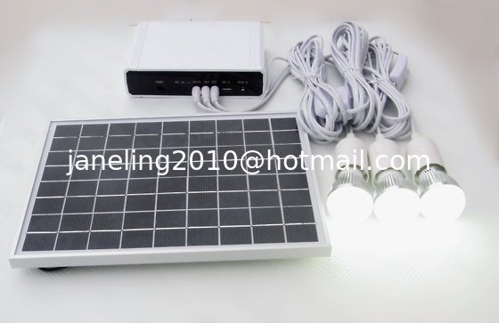 solar home power system with 3W  LED  bulbs solar energy solar home system  white color  solar energy