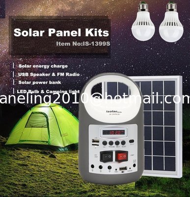solar powered solar panel lighting kits for camping, mini solar home  system , solar light for camping solar bule.yellow