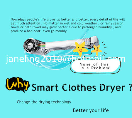 Bathroom smart clothes dryer hotel clothes dryer 1200W hotel heater silver color US market