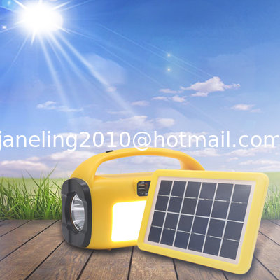 Renewable solar FM radio solar home power system LED lighting torch solar power kits solar energy system