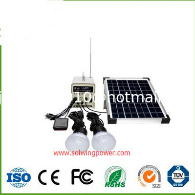 10W; 20W; 50W Portable Solar Power System builted in radio functions FM/AM radio, USB