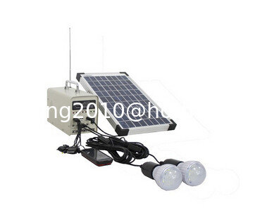 10W; 20W; 50W Portable Solar Power System builted in radio functions FM/AM radio, USB