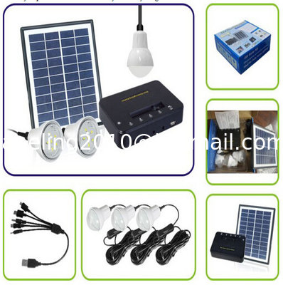 Portable Solar System with 3 Lamps and Mobile Phone Charging