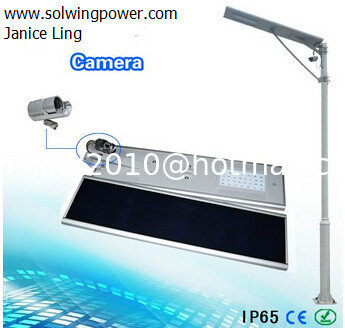 20W Integrated Solar Street Light with Camera -Sunpower solar cell IP65