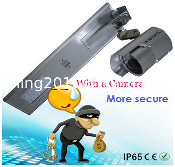 20W Integrated Solar Street Light with Camera -Sunpower solar cell IP65