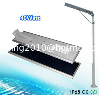 Free power 40W outdoor LED all in one/integrated solar street light factory price