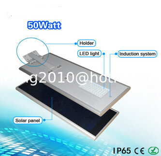 50W High power new aluminum waterproof integrated solar street light