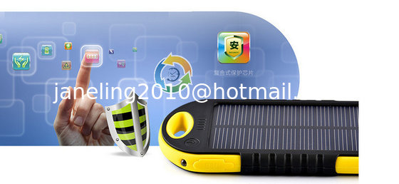 5000mAh Solar Panel Power Bank for Samsung Galaxy S4 S5 outdoor using IP65