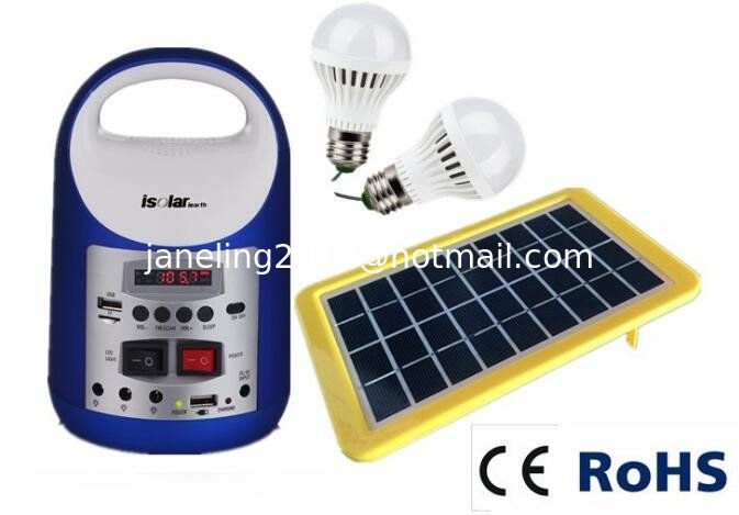 3W 5W 10W portable DC solar panel kits for camping, mini solar home lighting system , solar light for camping solar