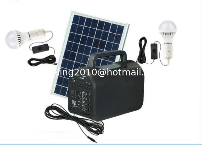 20w portable home solar power system with mp3 and radio for Africa solar lighting energy