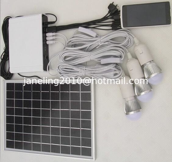 portable solar lighting system mini solar energy home system with 3W LED blubs black color lithium battery