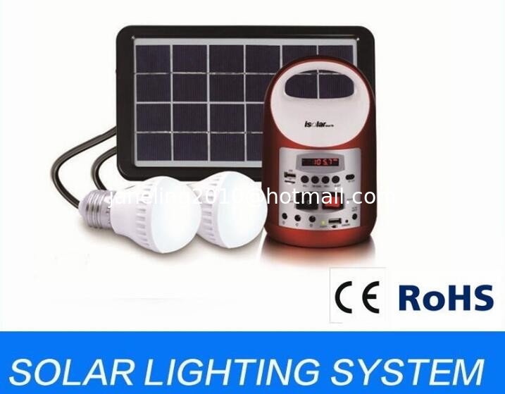 mini solar panel lighting kits for camping, mini solar home  system , solar light for camping solar bule.yellow