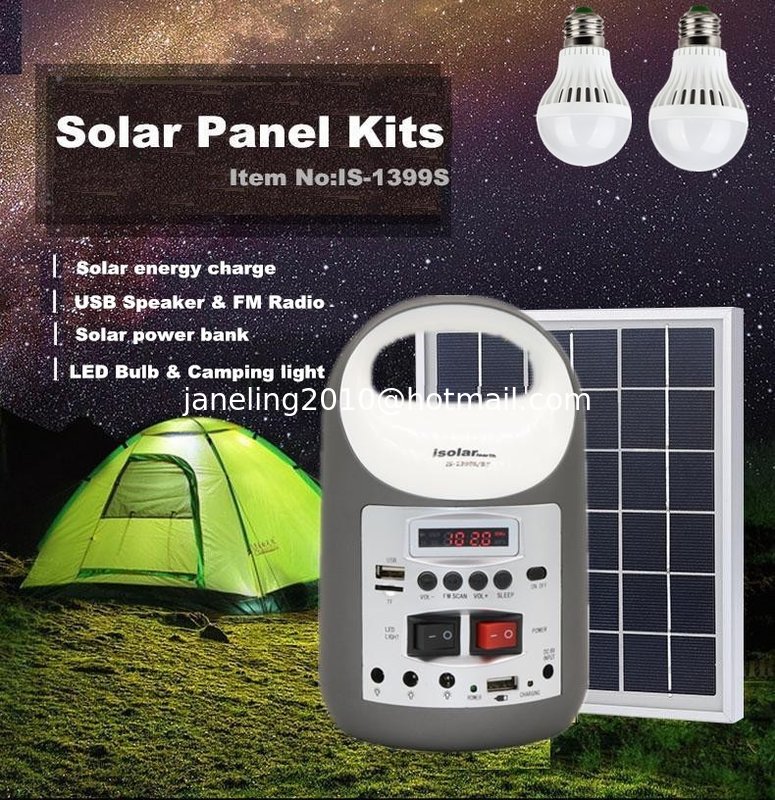 solar powered solar panel lighting kits for camping, mini solar home  system , solar light for camping solar bule.yellow