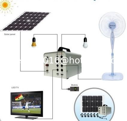Portable Solar home system 30W with LED lighting &amp; USB charging, CE/ROHS