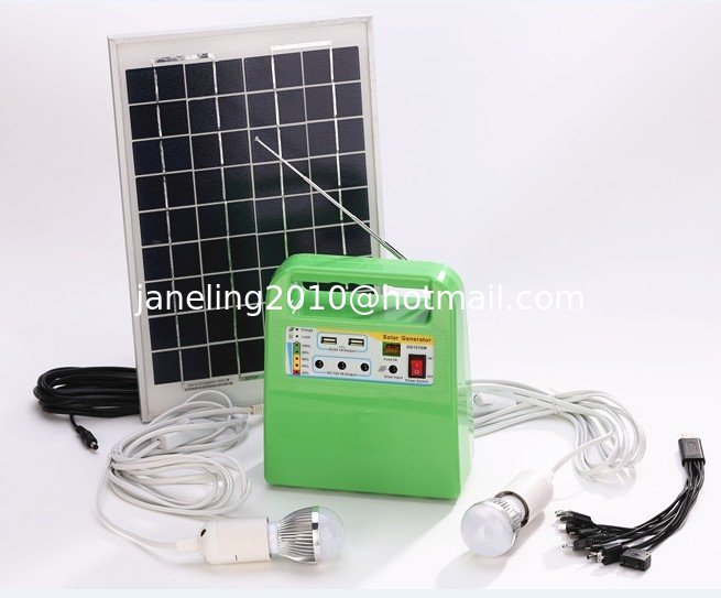 10W portable solar power lighting kits, with radio and MP3 function , mini 10W solar home system