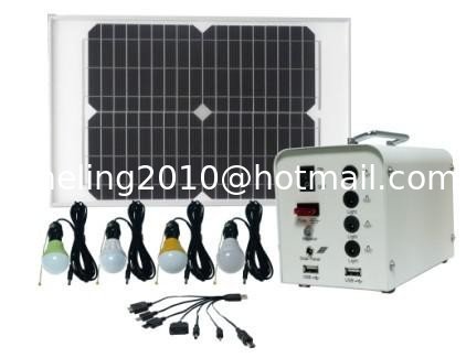 20W mini  solar power lighting kits, DC12V output and 5V USB charging for solar lighting