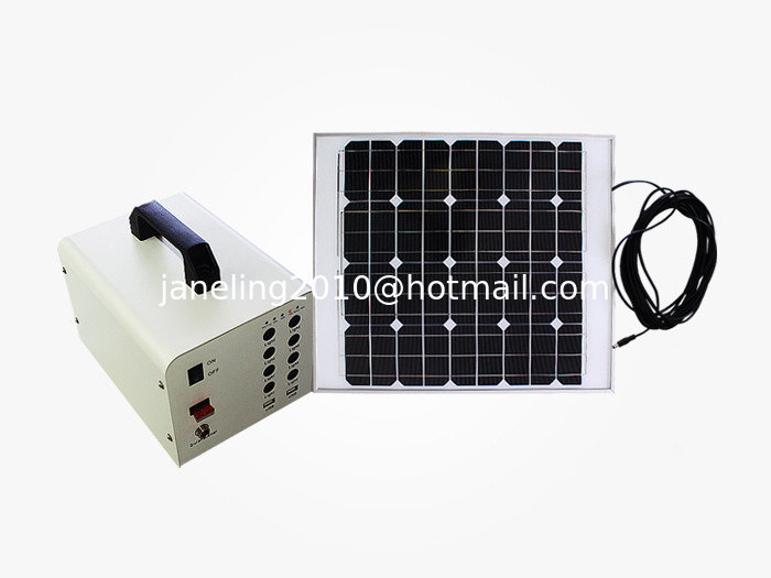 Portable Solar home system 40W solar panel 26AH acid-lead batter with solar