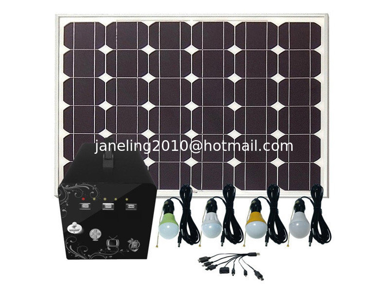 Solar power home system 60W for TV/ Satellite receiver , LED lighting, radio using
