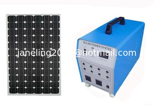 Off grid solar power system 50W with 300W inverter for AC output and DC output