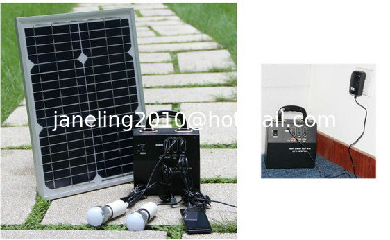Good performance 12V DC 10W/20W Smart Power solar home lighting system/kit