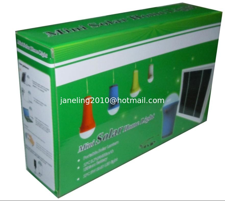 Solar power lighting kits  10W solar panel with 4pcs LED bulbs lithium battery solar lamps for home