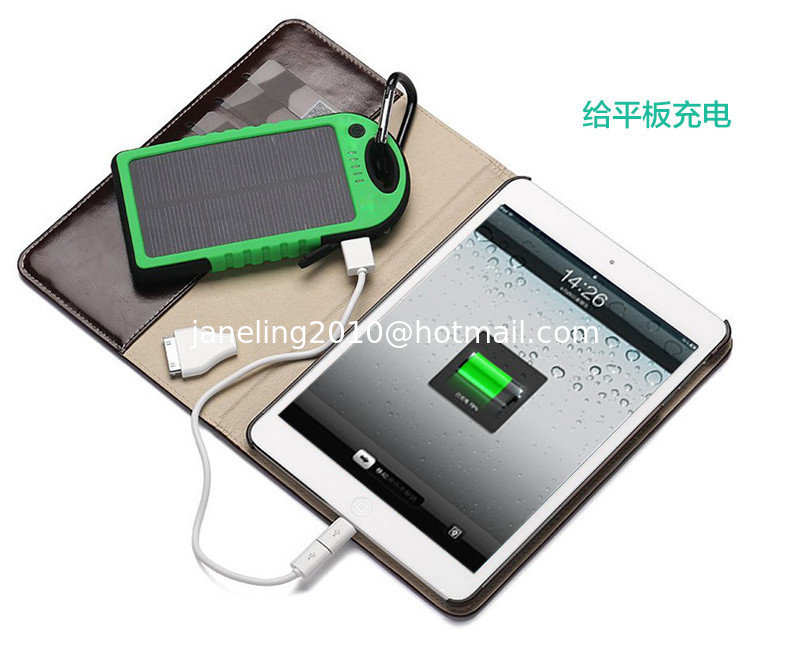 Black/blue/yellow Solar Charger 5000mAh Panel Charger for ipad/iPhone 6 Plus