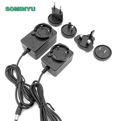12V1A interchangeable plug power adapter for universal usage PSE CE UL UKCA SAA listed