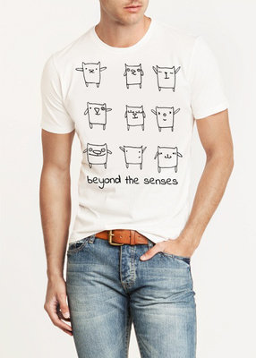 Mens organic GOTS certified cotton T shirt Printed