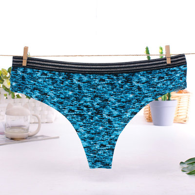 China Factory Ladies Printed Cotton Sexy Thong Panties