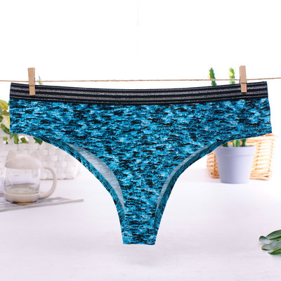China Factory Ladies Printed Cotton Sexy Thong Panties