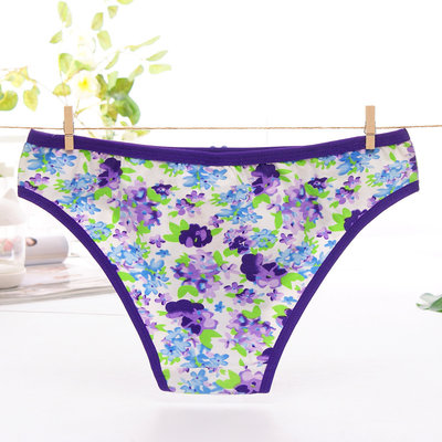 Good Quality Flower Printing Lycra Cotton Girls' Underwear