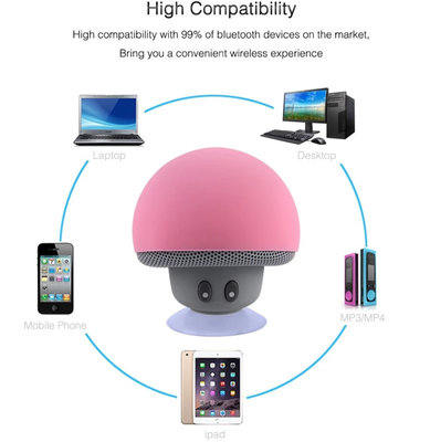 Wireless bluetooth Speaker Portable Mini Speakers Mushroom Waterproof Bass Stereo Speaker With Mic For Mobile Phone Comp
