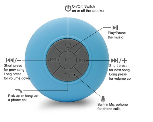 2018 Hottest BTS06 wireless mini suction shower waterproof bluetooth speaker