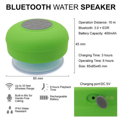 2018 Hottest BTS06 wireless mini suction shower waterproof bluetooth speaker