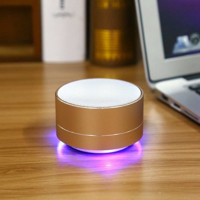 2018 New products A10 mini bluetooth ibastek 3W speaker with colorful LED FM radio