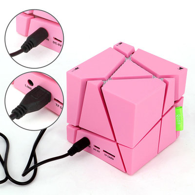 Home Theater Wireless Speaker System Mini Cube Super Bass Stereo Audio Loud Wireless Speaker Support TF Card For Smartph