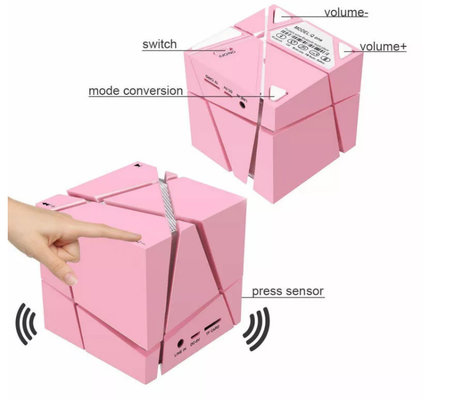 Home Theater Wireless Speaker System Mini Cube Super Bass Stereo Audio Loud Wireless Speaker Support TF Card For Smartph