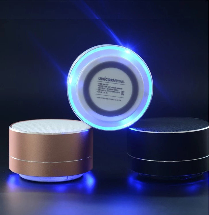 2018 New products A10 mini bluetooth ibastek 3W speaker with colorful LED FM radio