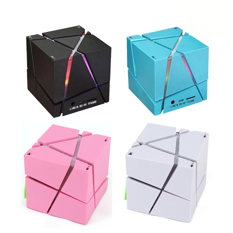 Home Theater Wireless Speaker System Mini Cube Super Bass Stereo Audio Loud Wireless Speaker Support TF Card For Smartph