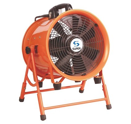 China Portable Ventilator with a stand orange Portable Blower Portable Explosion Proof Fan industrial exhaust fan supplier