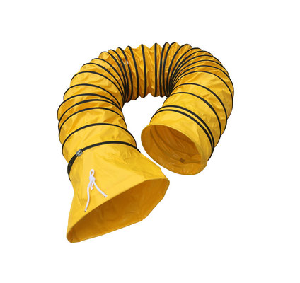 Yellow Flexible Air Ducting Tarpaulin Fabric Air Duct PVC Flexible Air Ducting Air Distribution Duct with Holes supplier