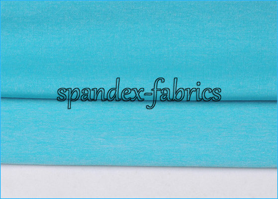 Light Blue Melange Weft Knitting Supplex Lycra Fabric Lightweight Space Dyed