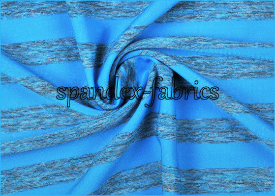 Stripe Stretch Dyed Jersey Knit Fabric For Gymwear / Sportswear
